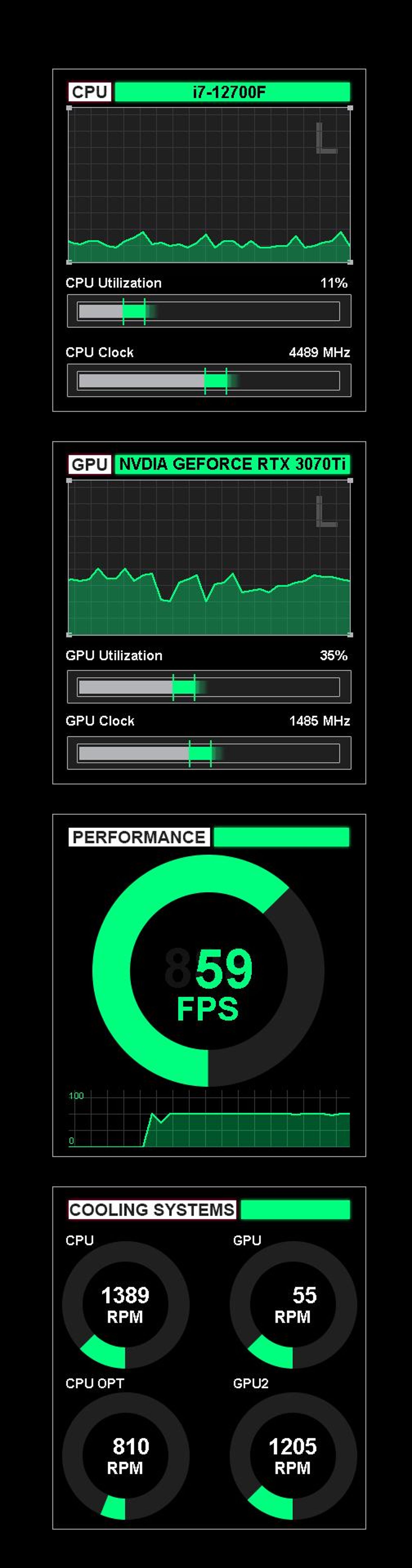 AIDA64 SENSORPANEL TEMPLATE 515x1920 - Etsy