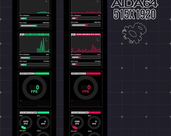 AIDA64 SENSORPANEL TEMPLATE 515X1920 - Etsy