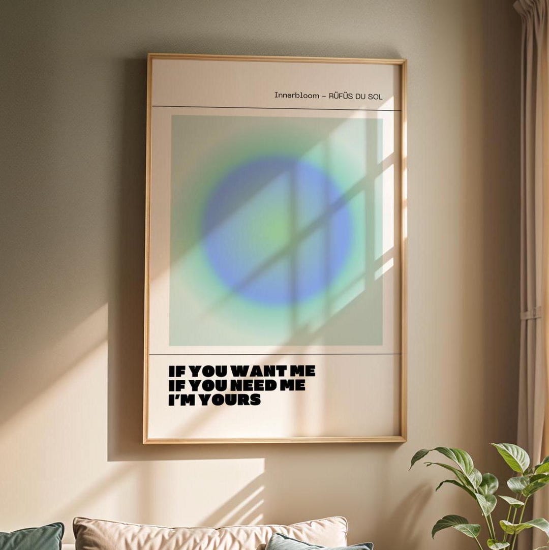Innerbloom Blue and Green Aura Print - Rufus Du Sol Wall Art for House ...
