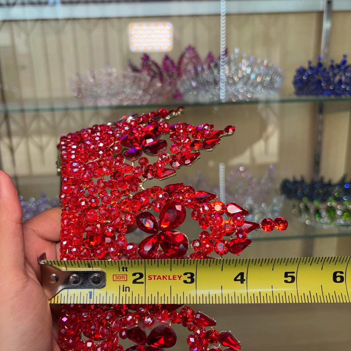 Red Quinceanera Tiara Crown: Luxury Zirconia, Gold & Silver - Etsy
