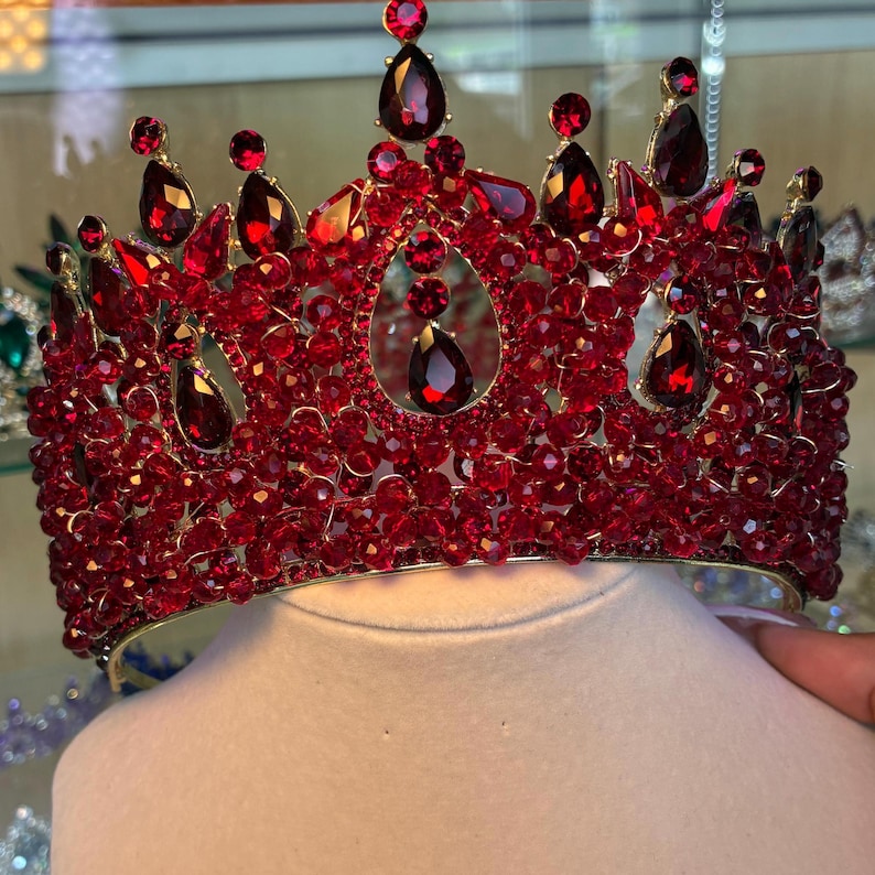 Red & Gold Quinceanera Tiara - Etsy