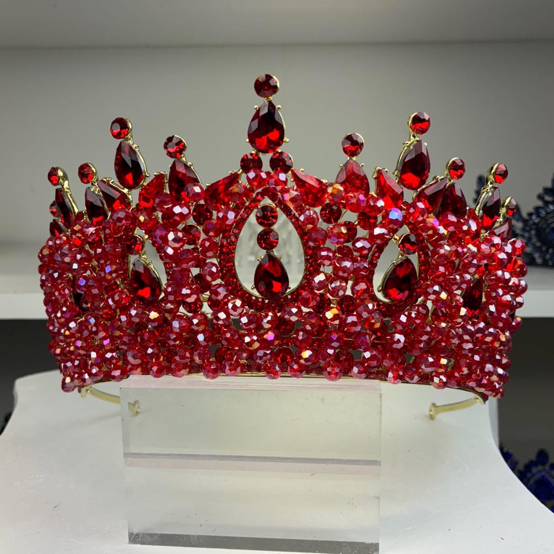 Red & Gold Quinceanera Tiara - Etsy