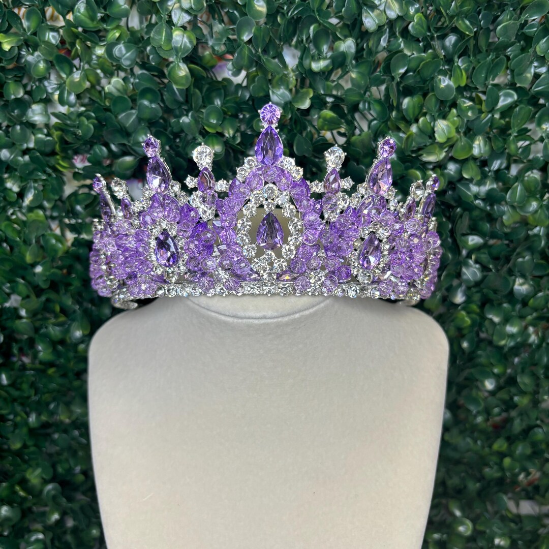 Lilac Quinceanera Tiara: Silver Zirconia Crystal Bridal Crown - Etsy