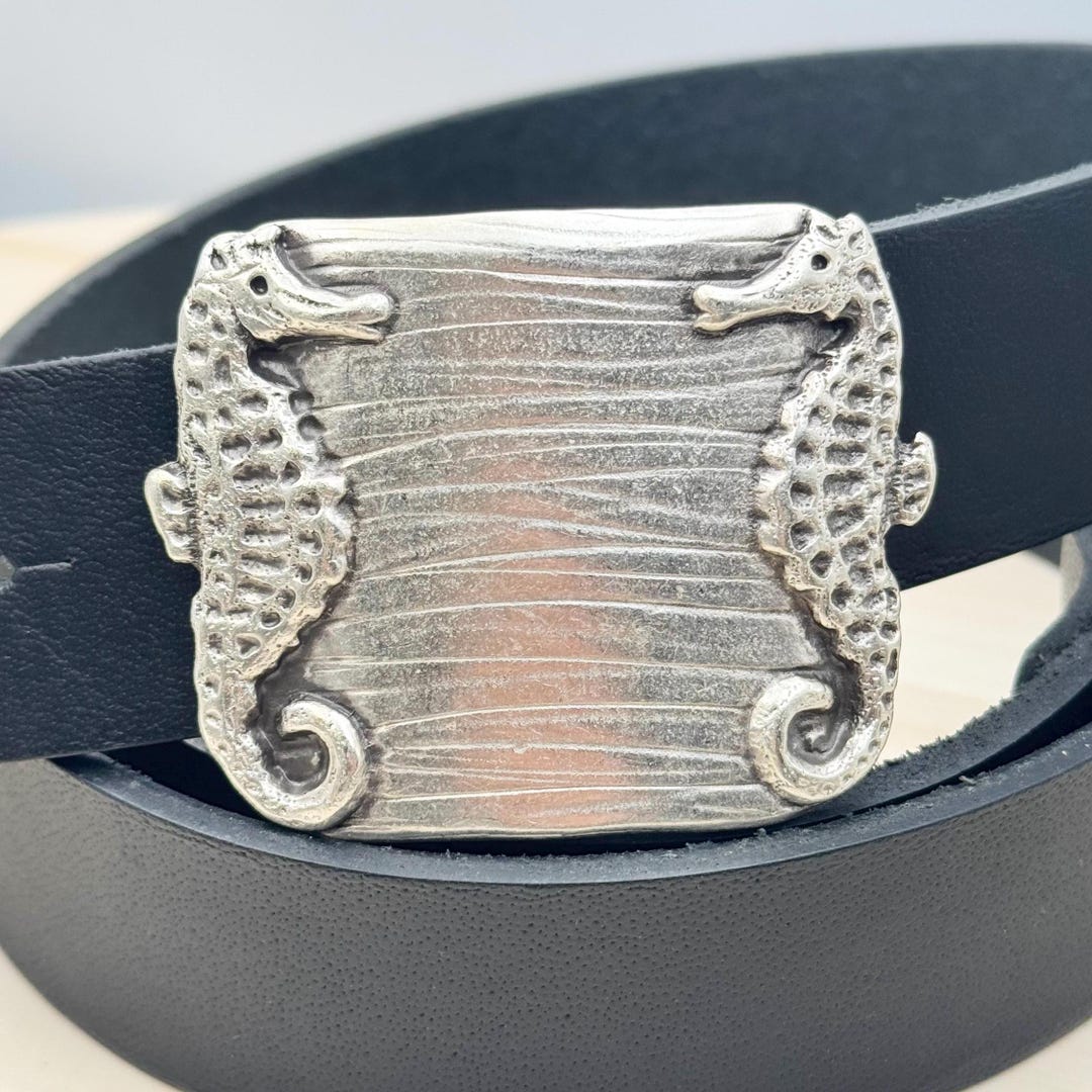 1 Twin Sea Horse Belt Buckle, Perfect for Coastal Lovers, Ocean Lover's ...