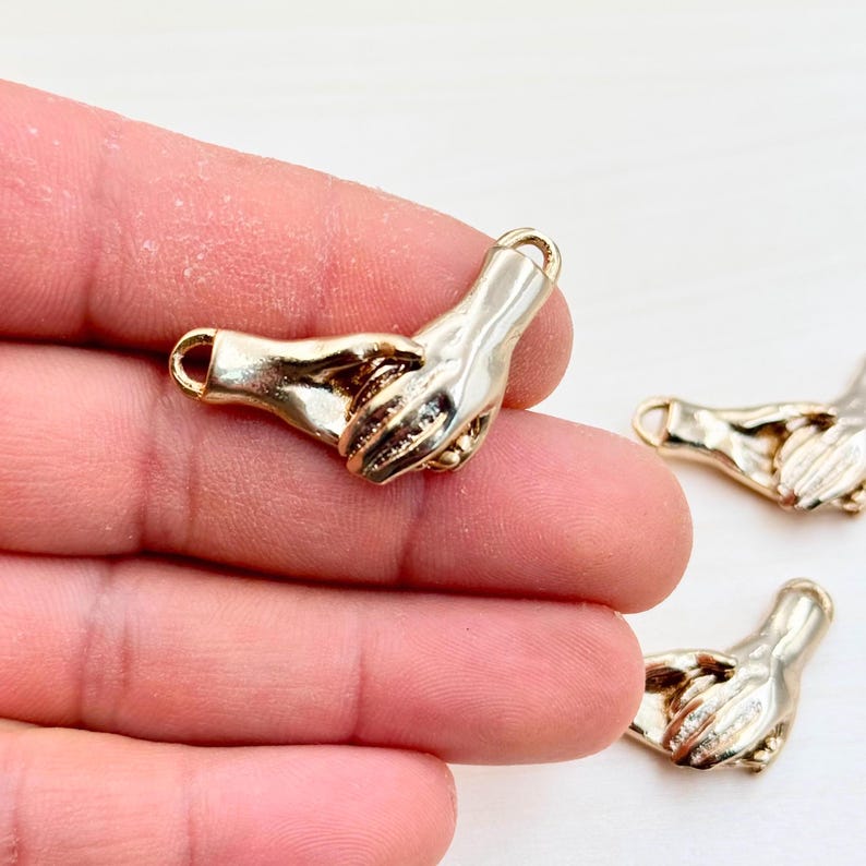Gold Handshake Magnetic Connector: Jewelry Fastener (set of 3) - Etsy