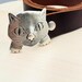 1 Silver Cat Belt Buckle, Unique Cat Shape Belt Buckle, High Quality ...