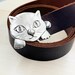 1 Silver Cat Belt Buckle, Unique Cat Shape Belt Buckle, High Quality ...