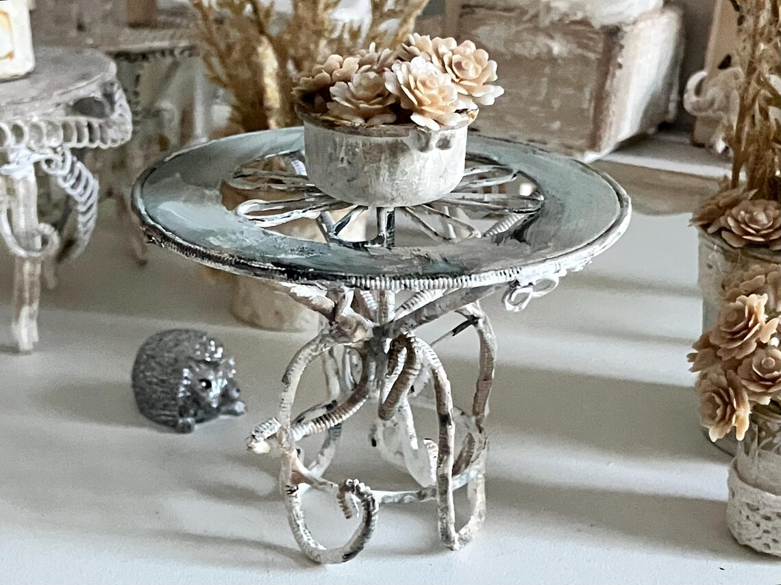 Wrought Iron Cafe Table + 1:12 Scale - Etsy