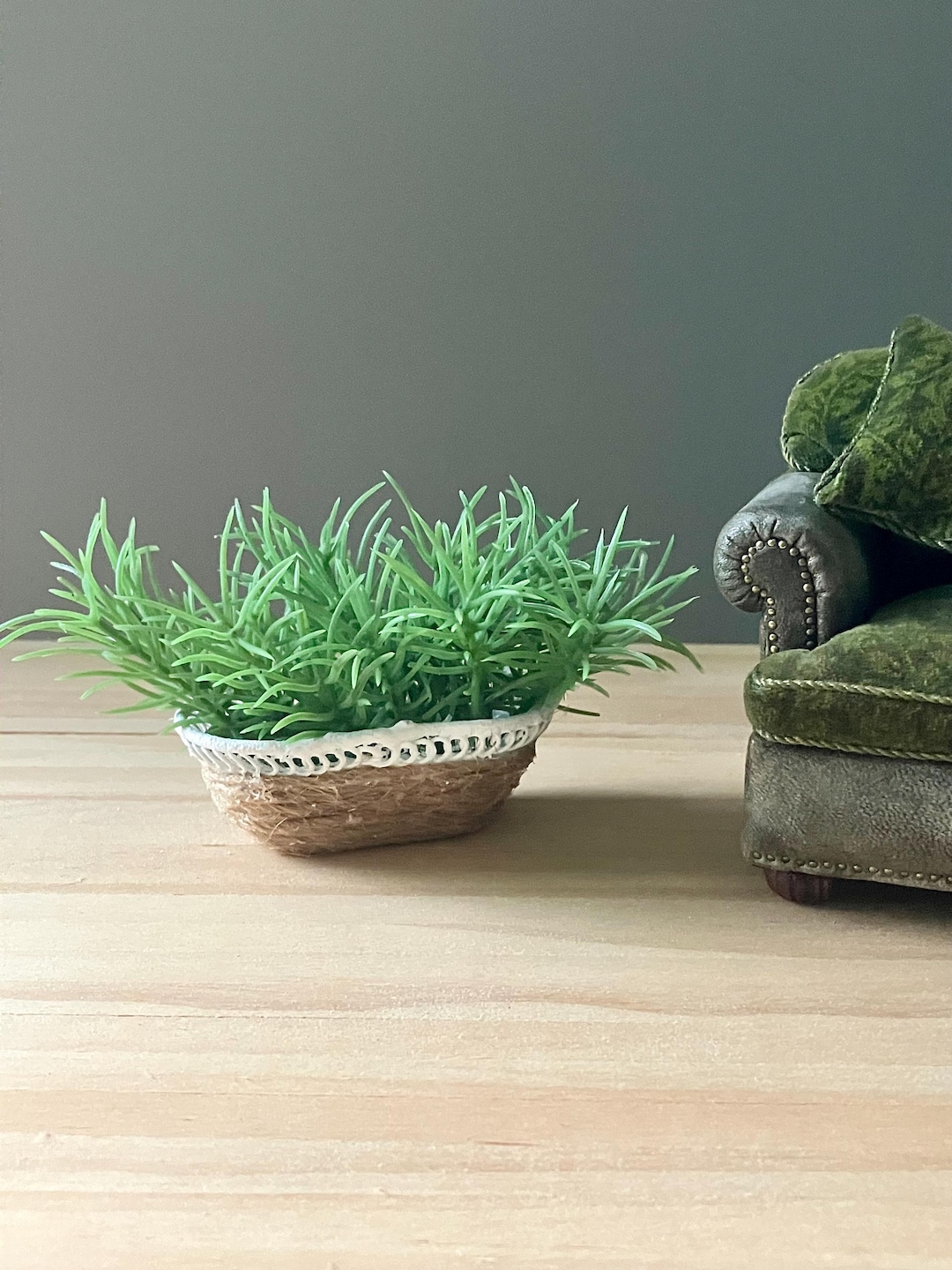 Miniature Wire & Hemp Planter + Garden Pot + 1:12 Scale - Etsy