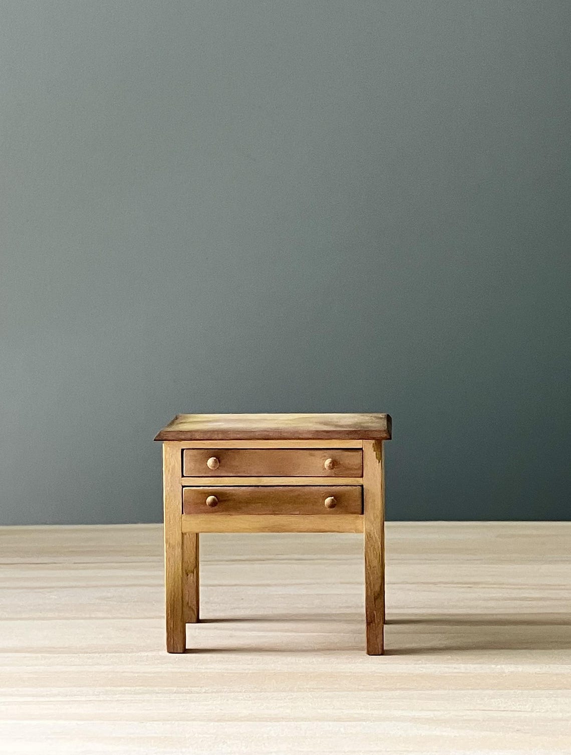 Miniature 2-drawer Table + !:12 Scale + - Etsy