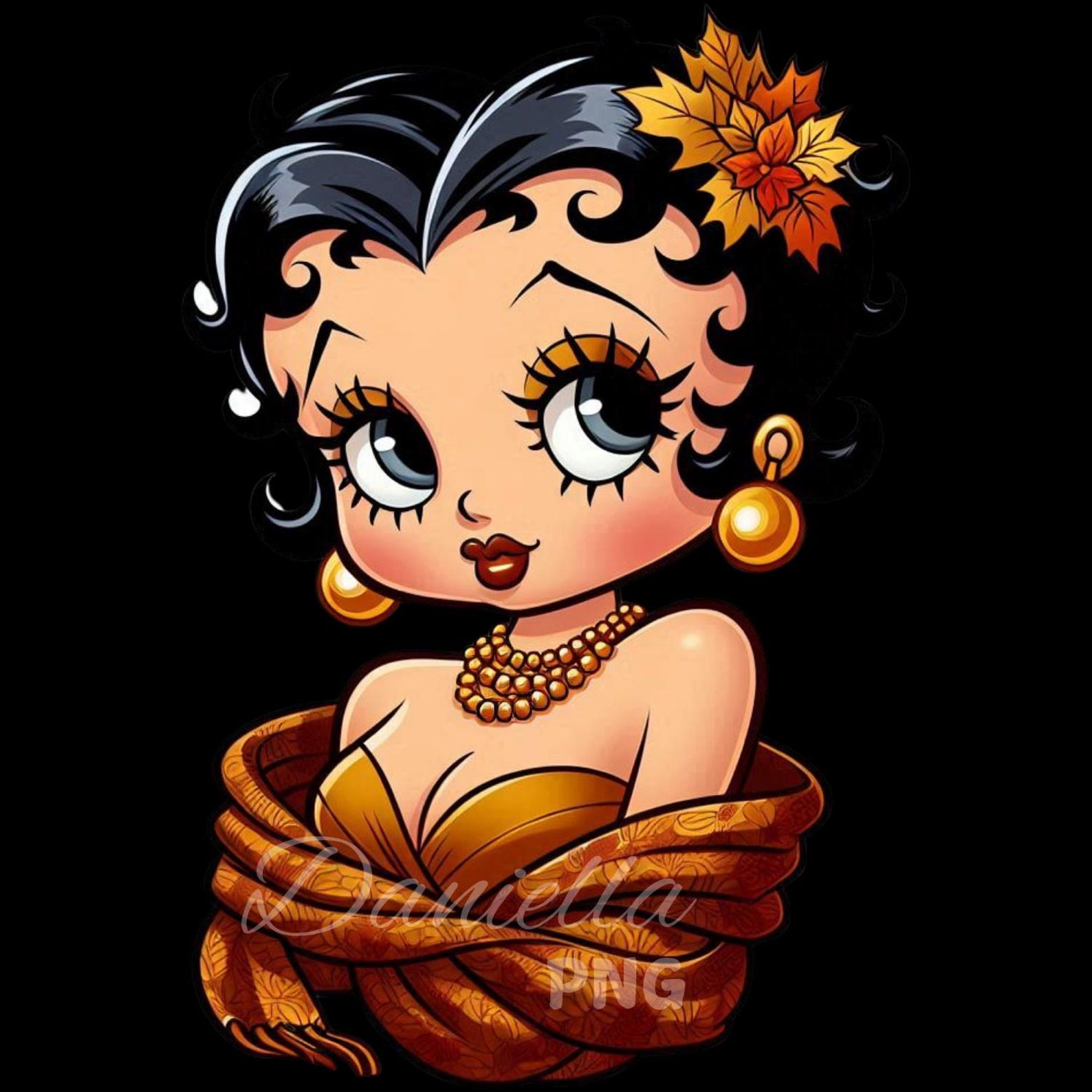 Betty Boop Autumn Glam PNG Bundle – 5 High-resolution Files (instant ...