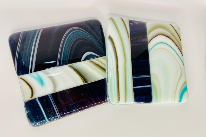 Fused Glass Coasters - Etsy