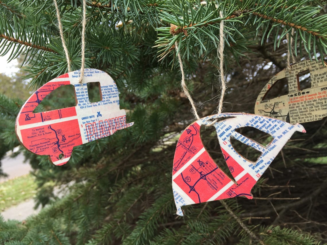 1 - TENT or CAMPER - Christmas Tree Ornament - United States 4 Inch ...