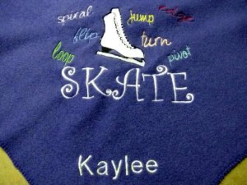 Figure Skating personalized blanket Ice Skating Throw | Etsy