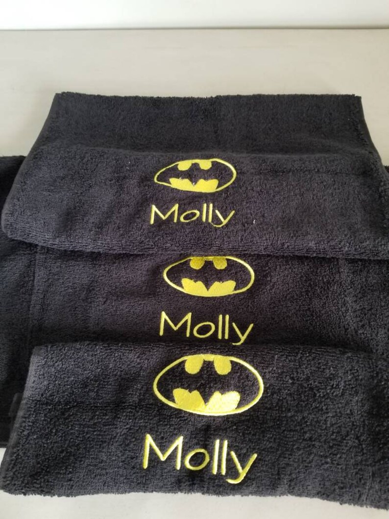 Batman Bath Towel Set Bat Man Super Hero Towel Sets Bat Man | Etsy