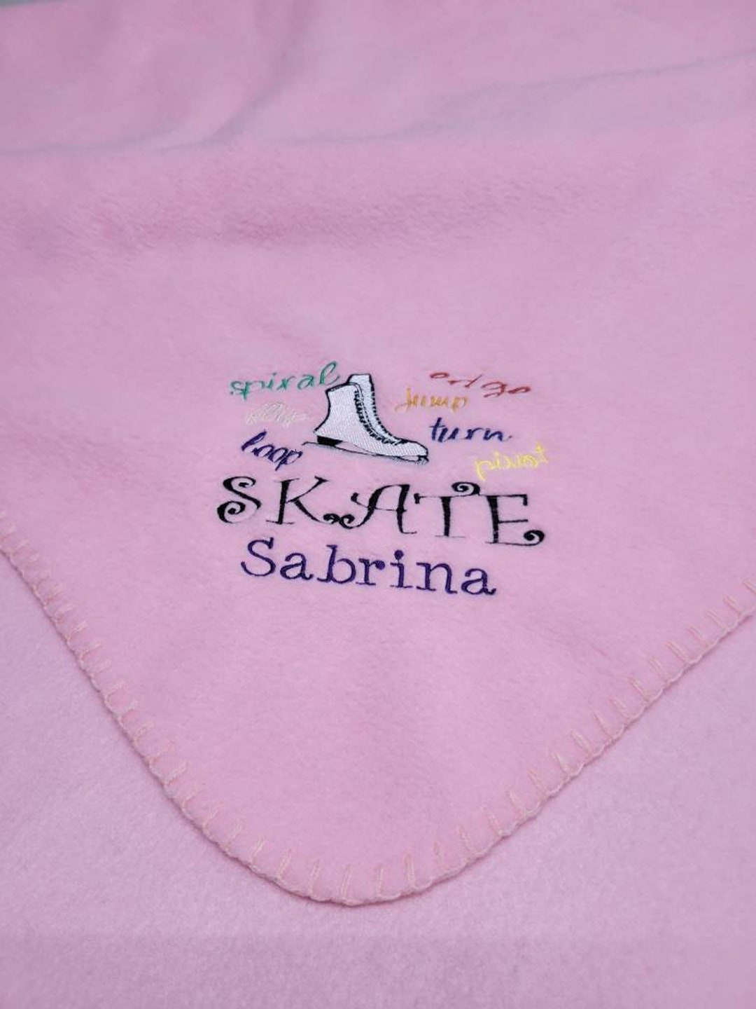 Figure Skating Personalized Blanket, Ice Skating Throw Blanket, Ice ...