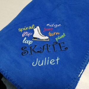 Figure Skating Personalized Blanket, Ice Skating Throw Blanket, Ice ...