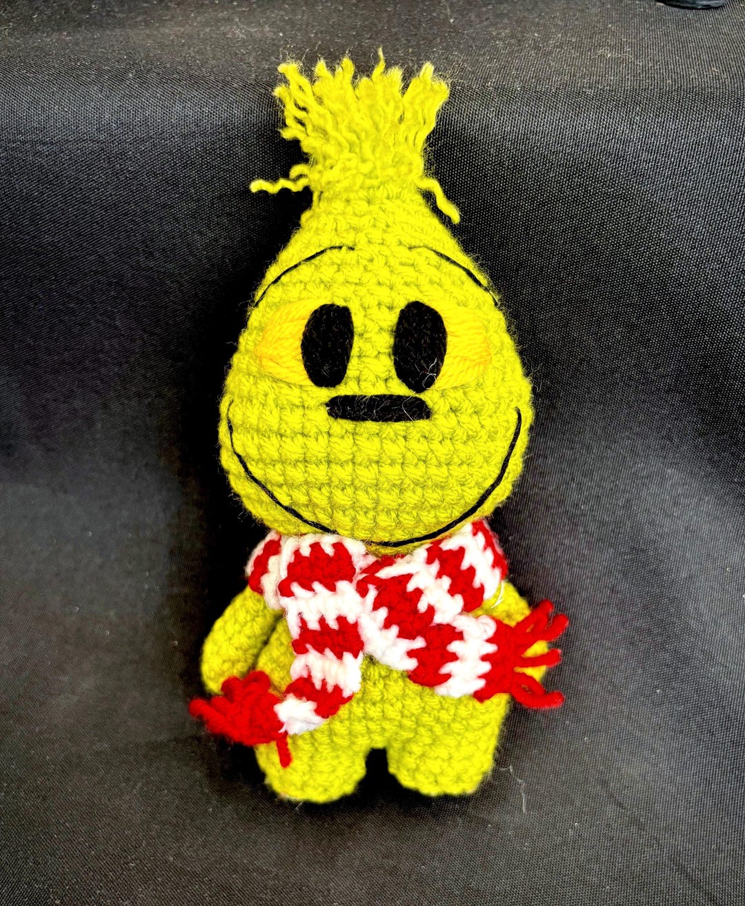 Crochet Baby Mean One Plush – Chenille Holiday Buddy, Stocking Stuffer ...