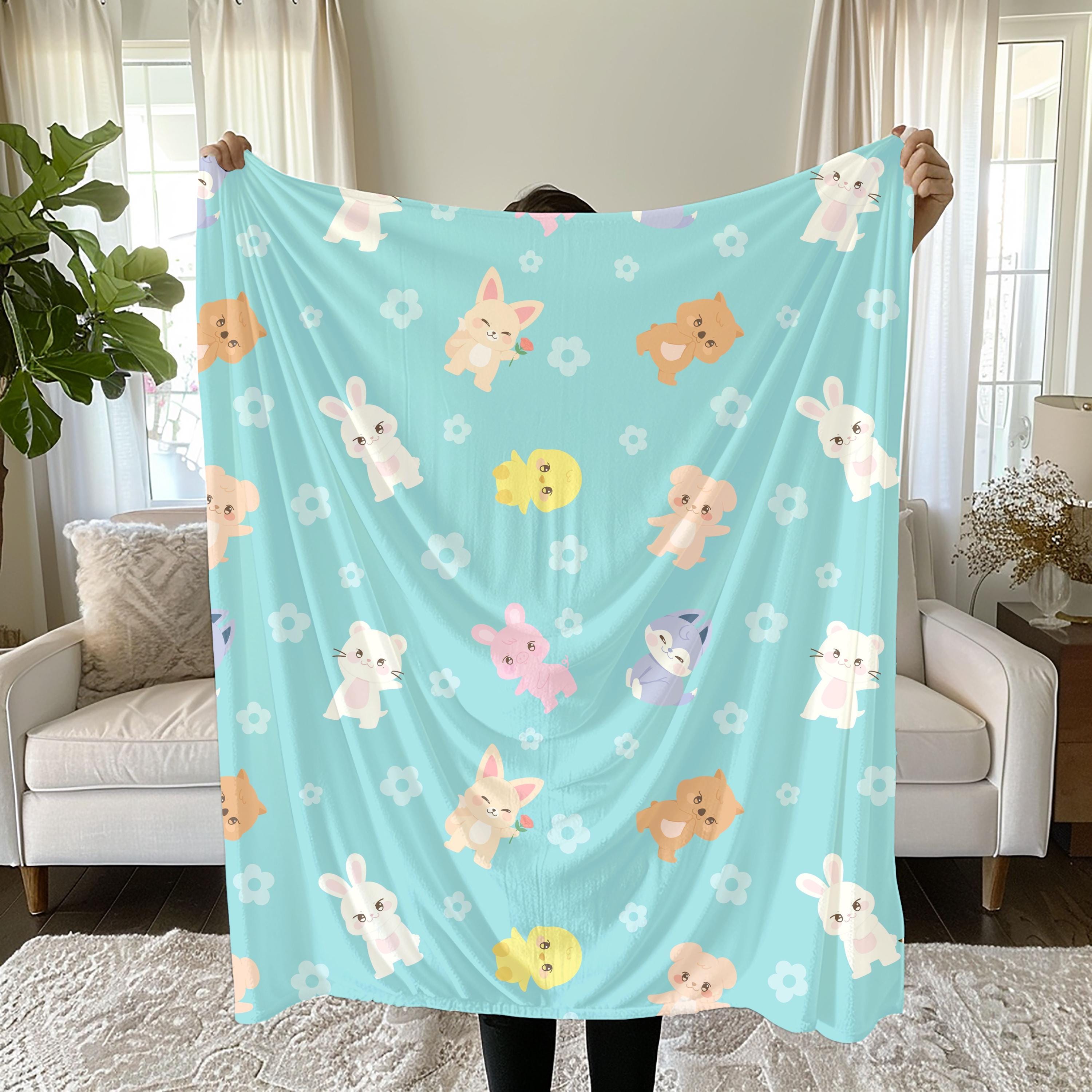 Skzoo Soft Plush Blanket, Stray Kids Super Cute Soft & Cozy Blanket for ...