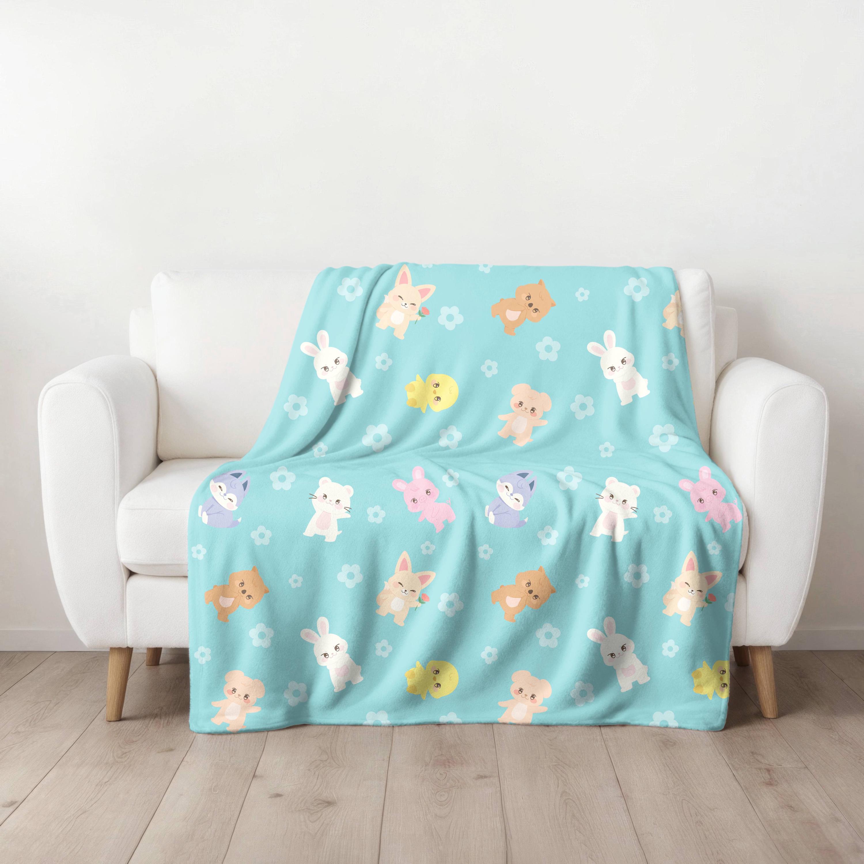 Skzoo Soft Plush Blanket, Stray Kids Super Cute Soft & Cozy Blanket for ...