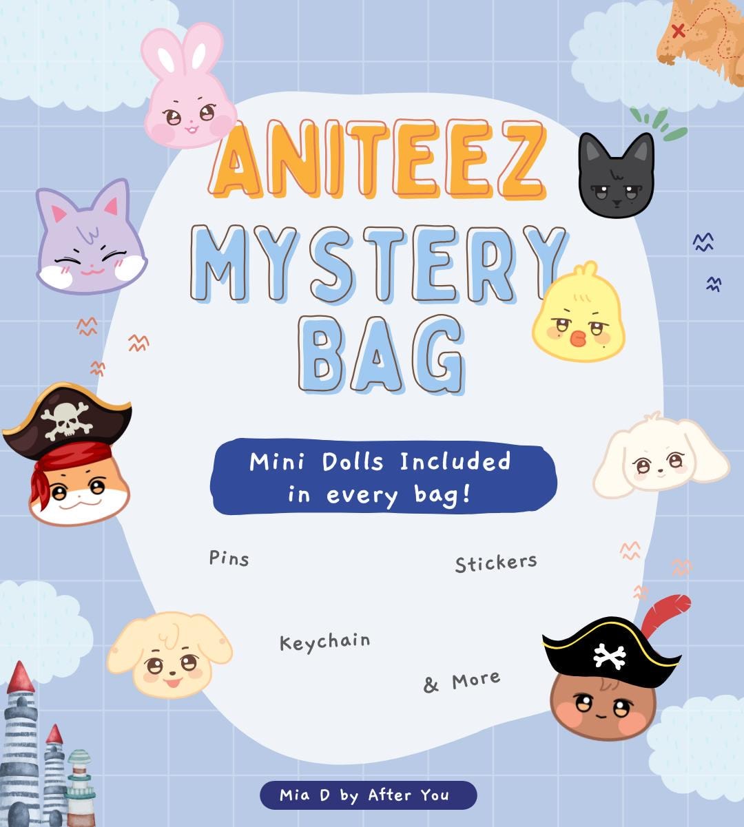 Aniteez Mystery Bias Bag Custom Merch Gift Bag Goodie Bag Bookmarks ...