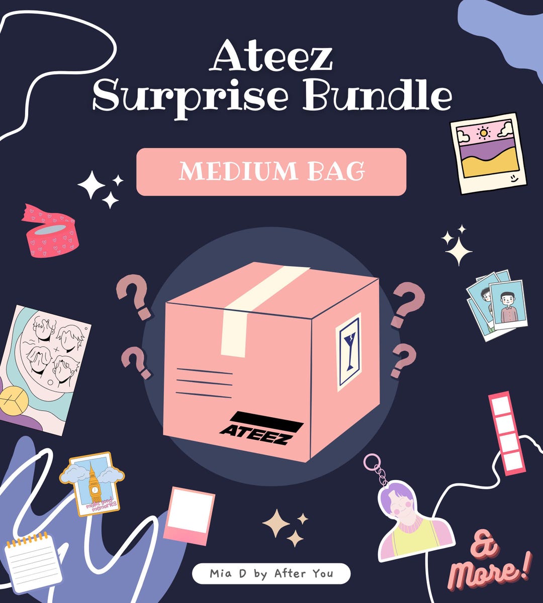 ATZ Mystery Medium Bias Bag Custom Merch Gift Bag Goodie Bag Bookmarks ...