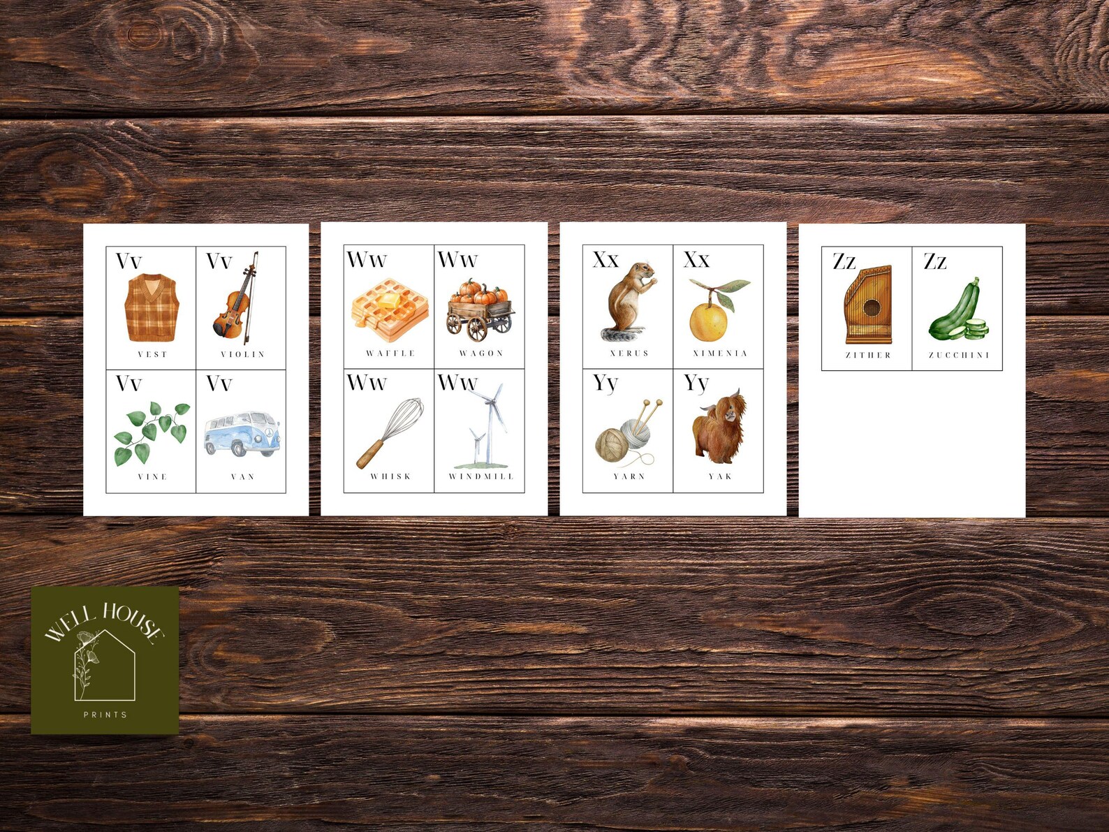 Autumn Fall Theme Alphabet Flash Cards | ABC Cards | Editable Digital ...