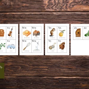 Autumn Fall Theme Alphabet Flash Cards | ABC Cards | Editable Digital ...