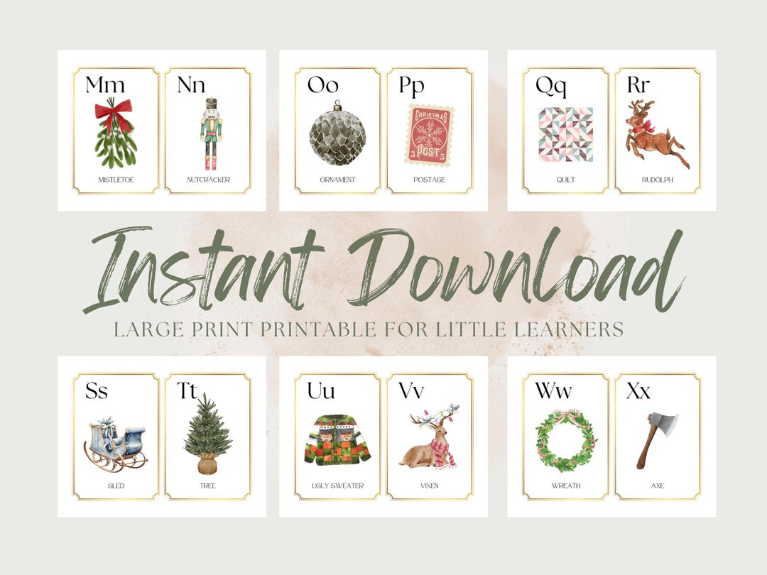 Christmas Cards for Kids | Jumbo Size Winter Theme Flash Cards ...