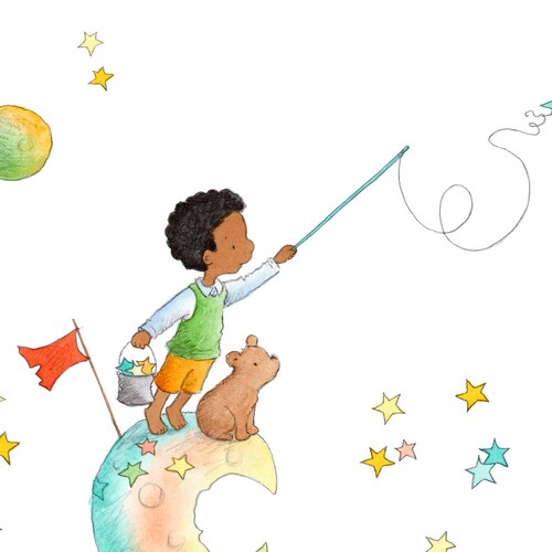 Space Story Art Print Children - Etsy