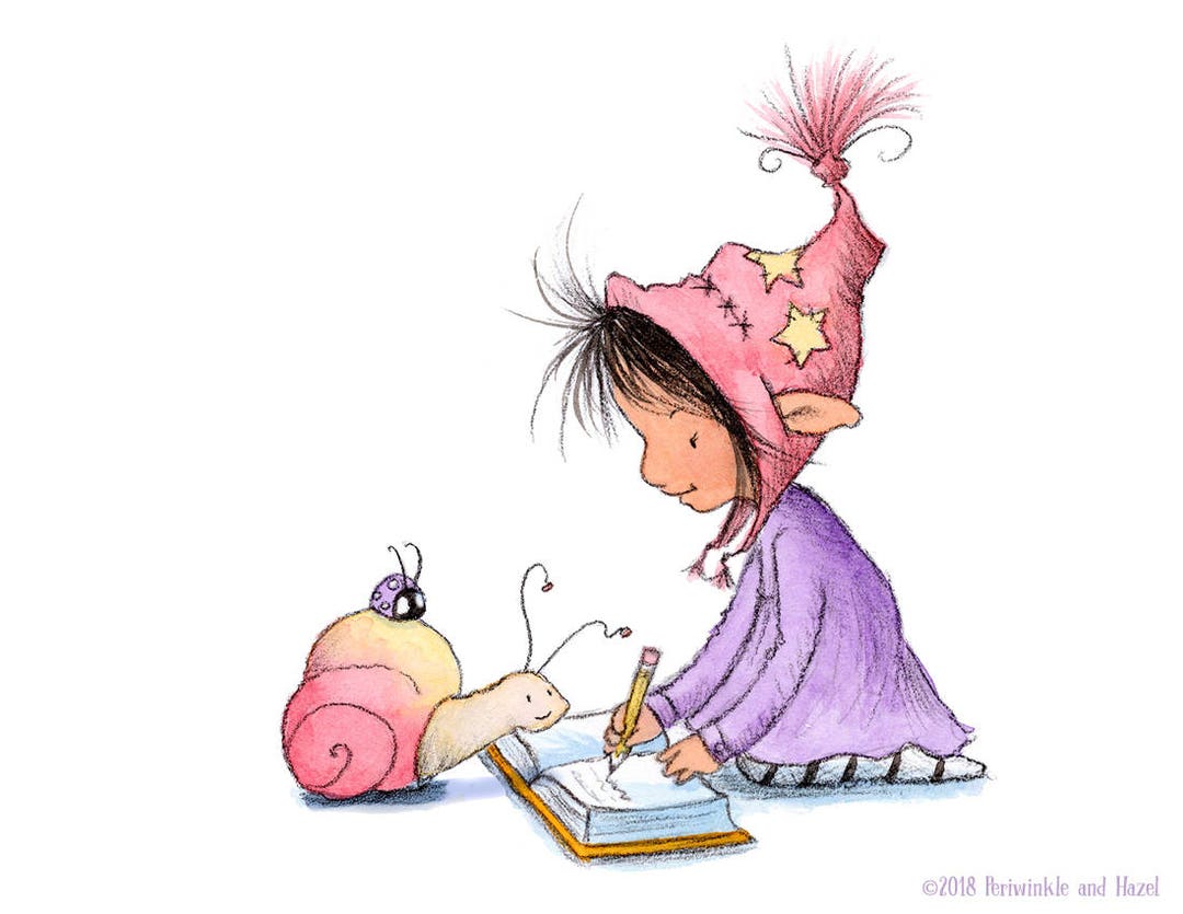 Meridian Writes Elf Art Art Print - Etsy