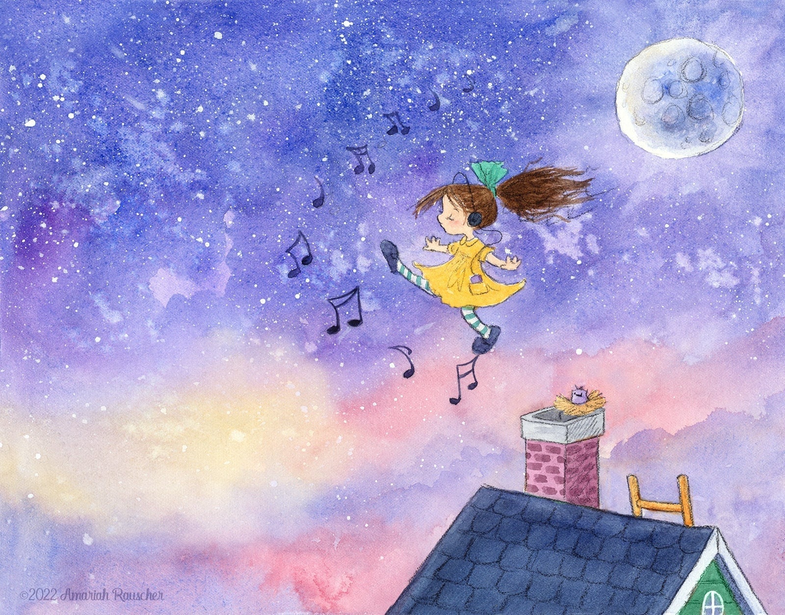 Dance to the Moon Fine Art Print - Etsy