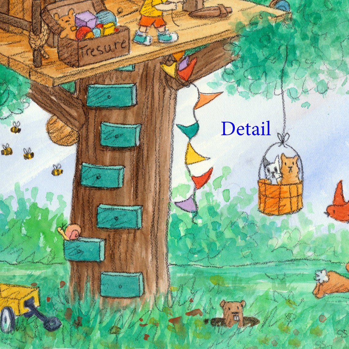 The Dragon Has Landed - Treehouse - Art Print - Etsy