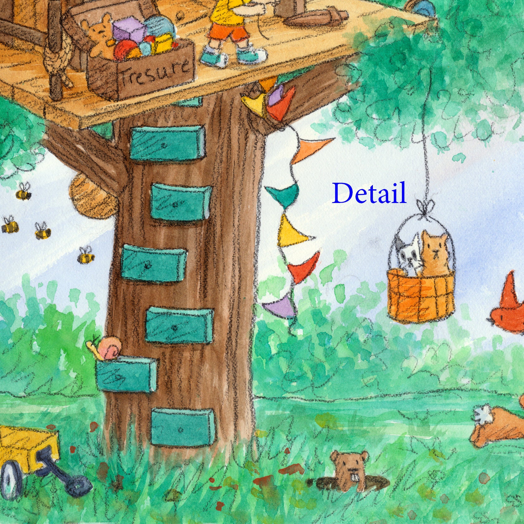 The Dragon Has Landed - Treehouse - Art Print - Etsy