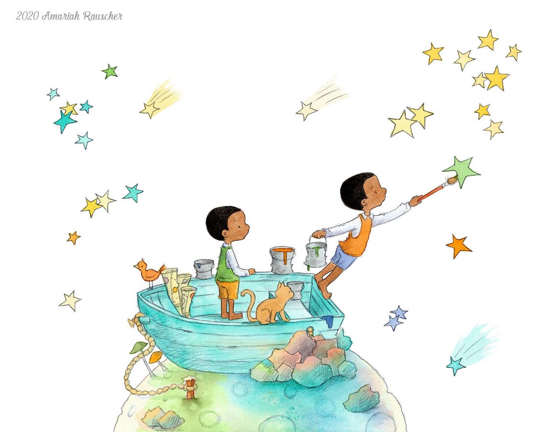 Painters - Boys Brothers or Friends - Art Print - Etsy