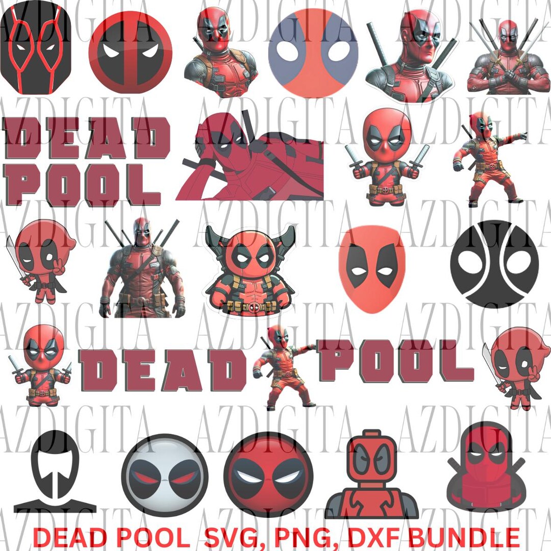 Deadpool Svg Bundle, Deadpool Png, Superhero Svg, Baby Dead Svg ...