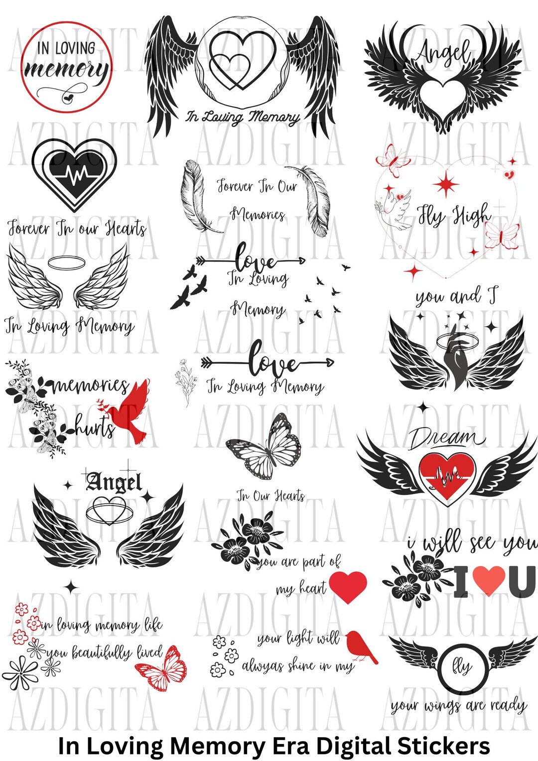 In Loving Memory Svg, Memory Bundle Svg, Memory Bundle, Angle Wings Svg ...
