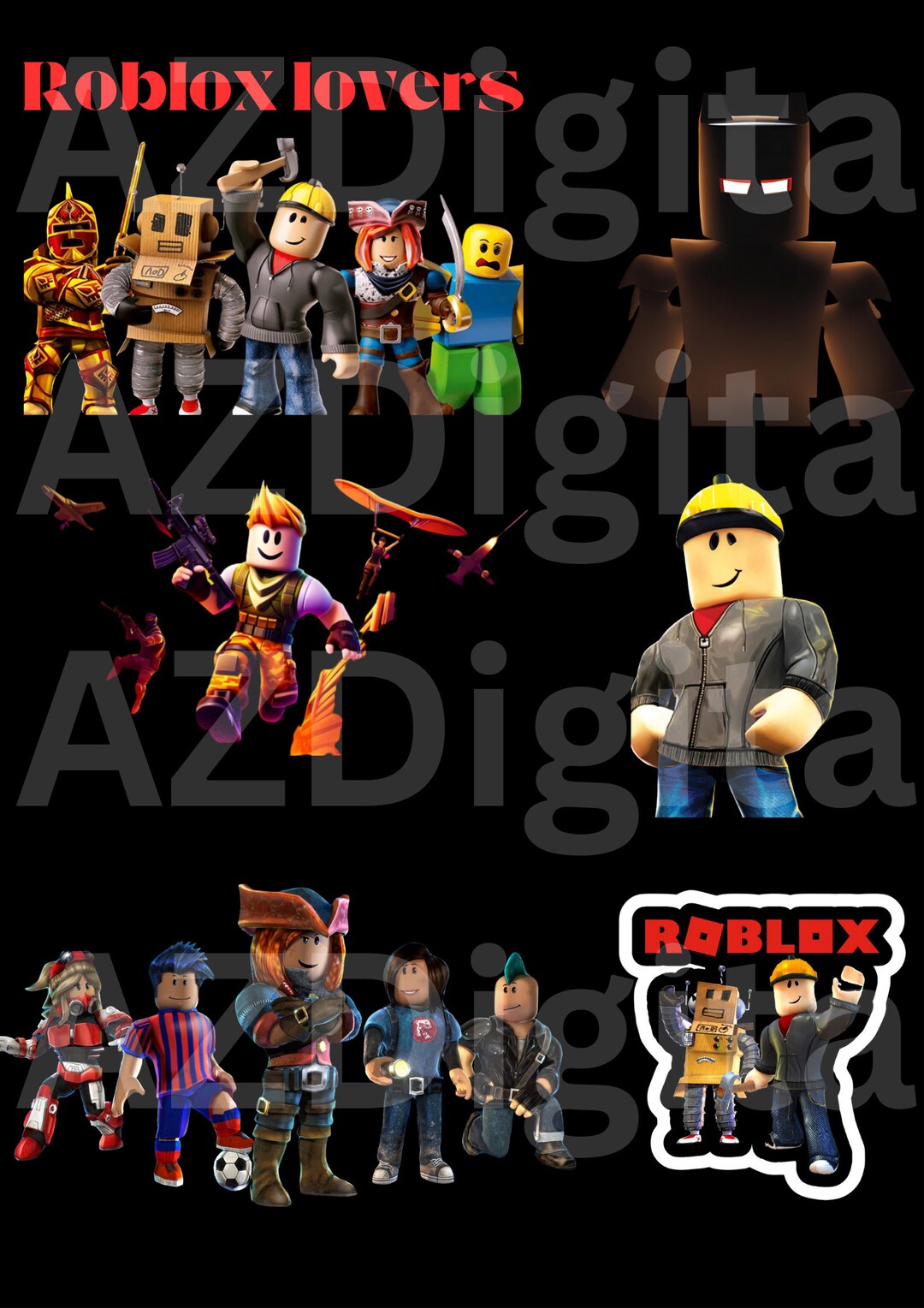 Roblox SVG, Roblox PNG, Digital Stickers, - Etsy