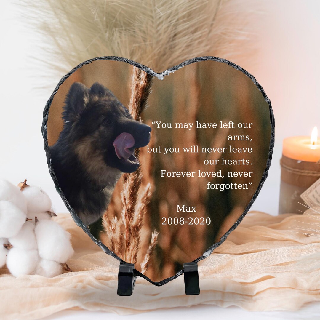 Personalized Pet Photo Slate, Custom Pet Memorial Plaque,dog Memorial ...