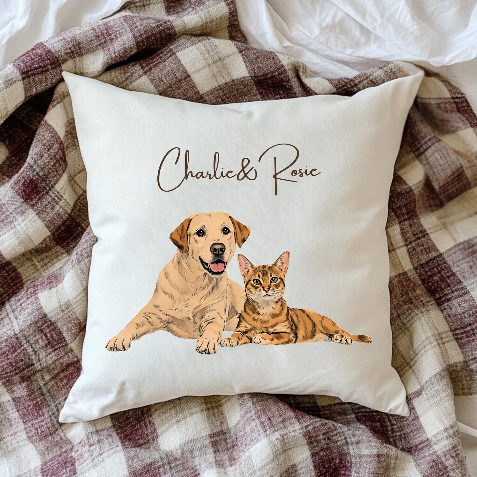 Custom Cat Pillow From Photo – Personalized Dog Gift, Cat Face Cushion ...