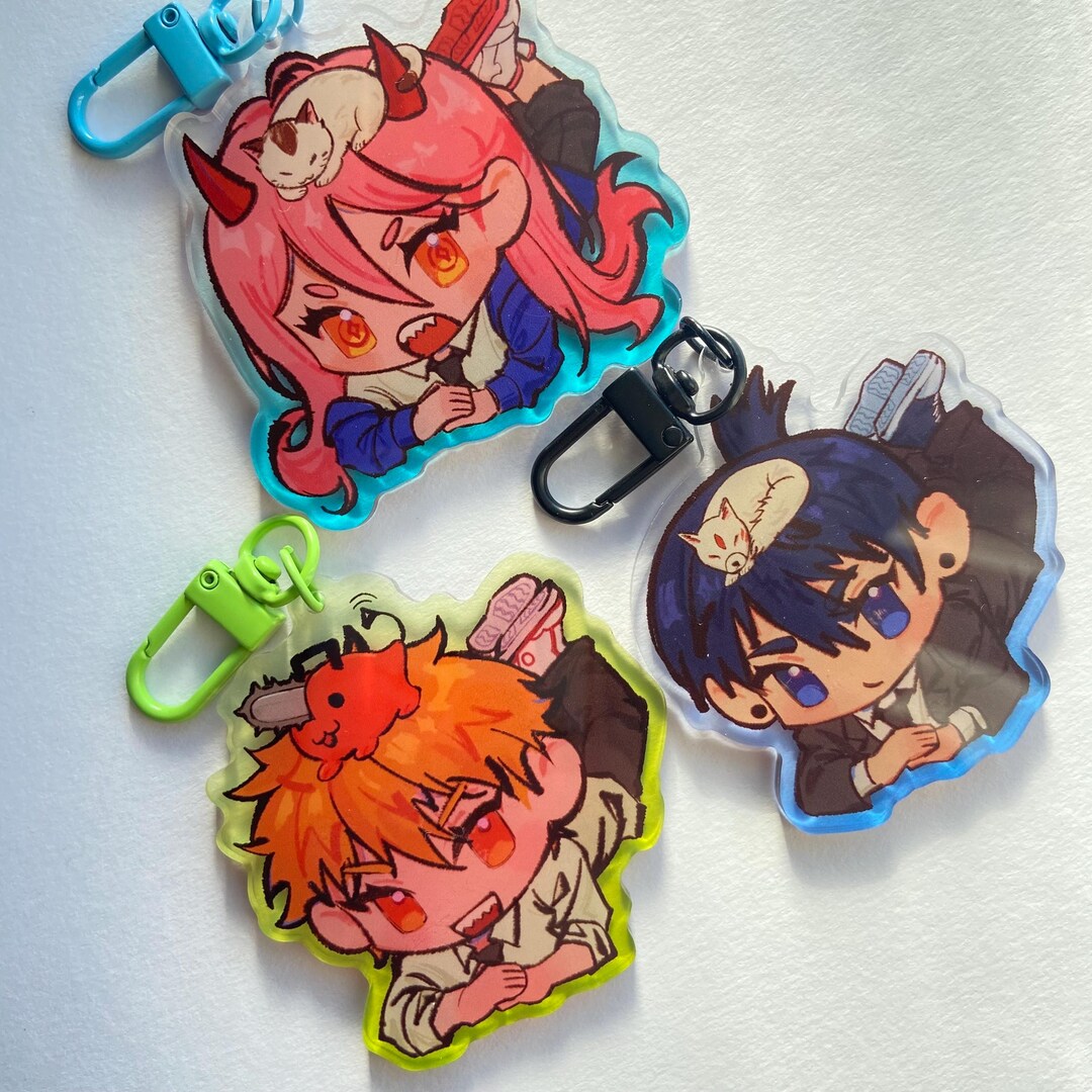Chainsaw Man Trio Acrylic Keychains - Etsy