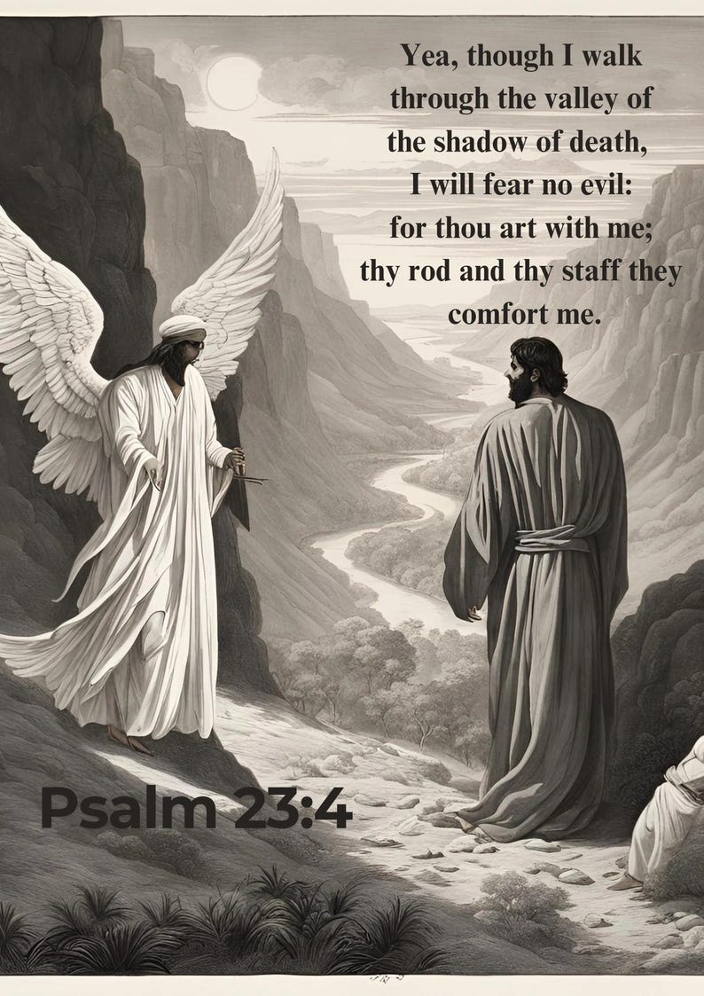 23rd Psalms Poster Bible Verse Wall Decor - Etsy