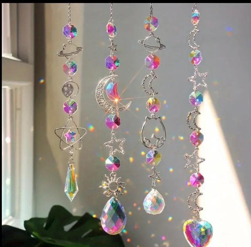 Solar System Crystal Wind Chime , Four Pack - Etsy