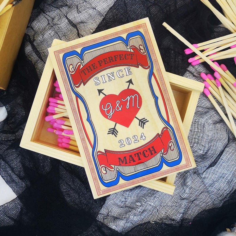 Wooden Matchbox - Etsy