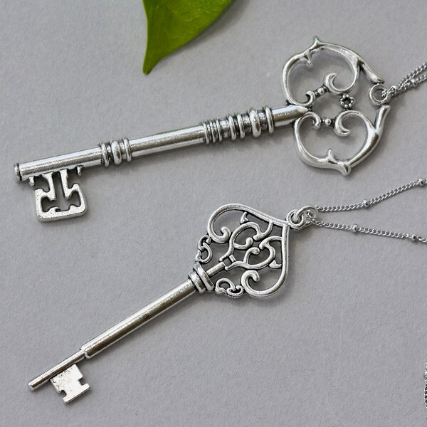 Long Key Necklace - Etsy