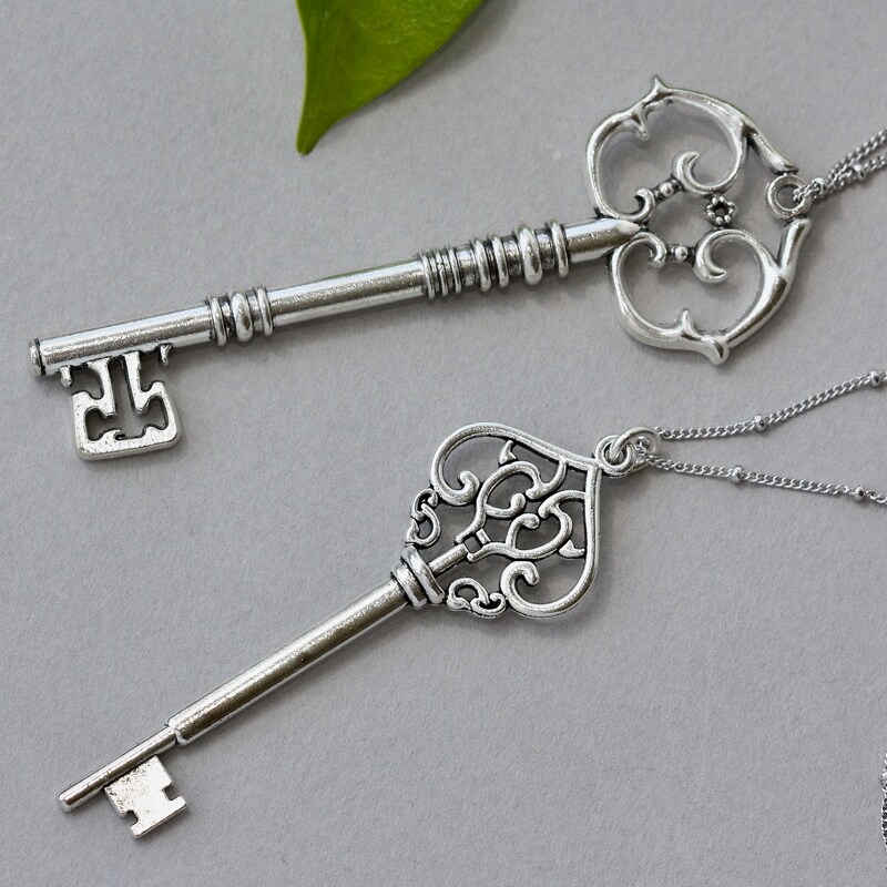 Long Key Necklace - Etsy