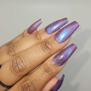 Purple Blue Magnetic Nail Polish - Eldritch Influence - Inspired by ...