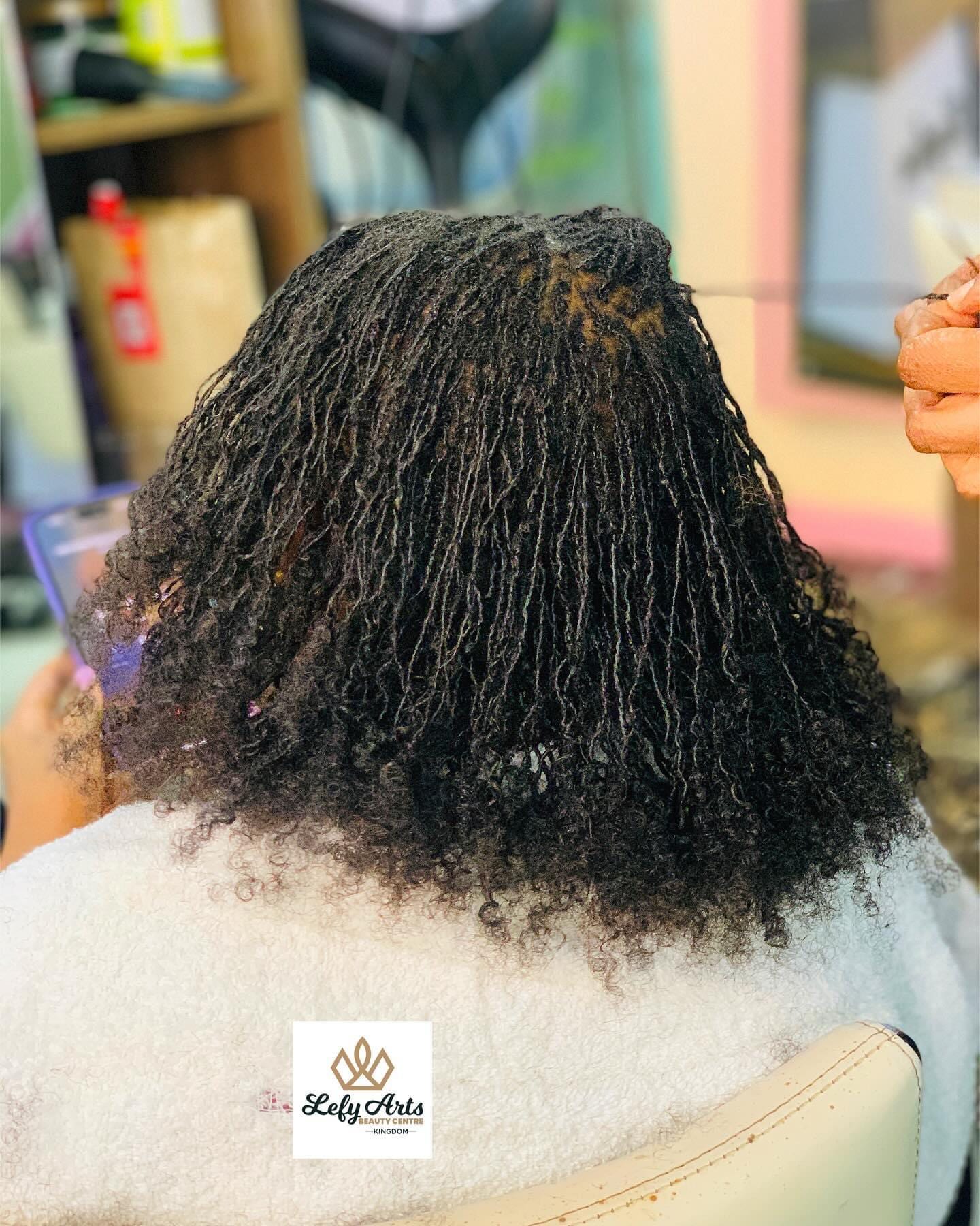 Handmade Human Hair Sisterlocks Extensions: Microloc Interlocs (0.1-0 ...