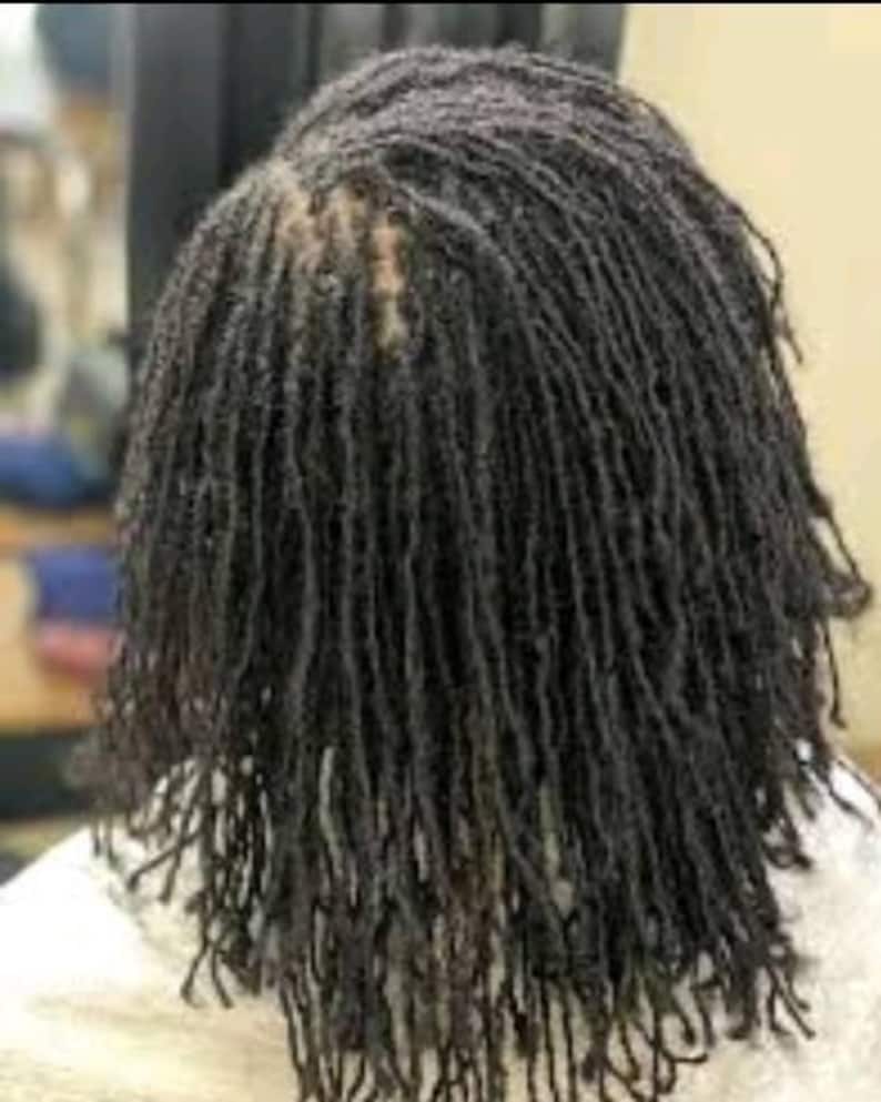 Handmade Human Hair Sisterlocks Extensions: Microloc Interlocs (0.1-0 ...