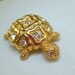 Vintage Swarovski Turtle Pin - Etsy
